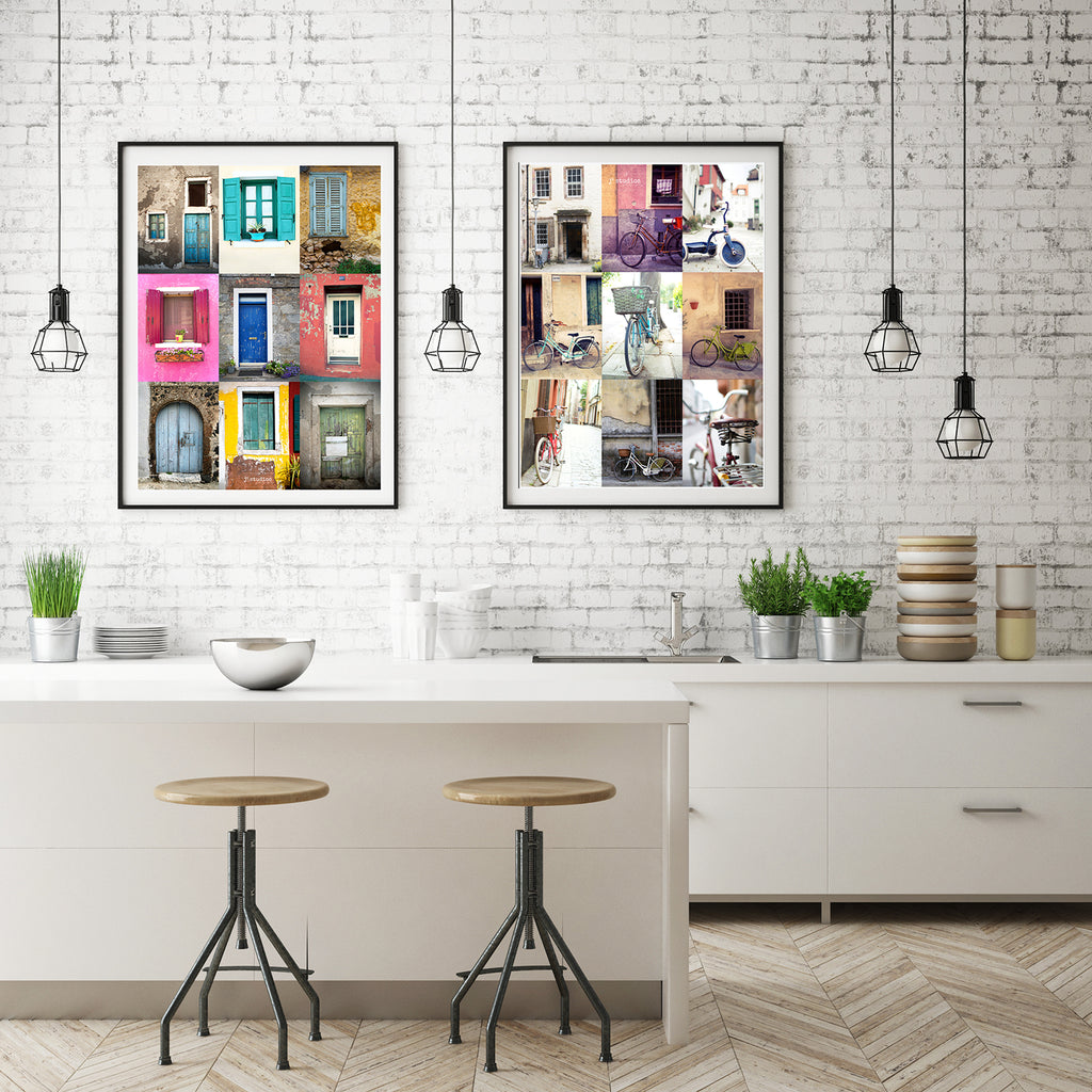Doors and Windows Collage | Poster | Modern Art Print | J² Studios