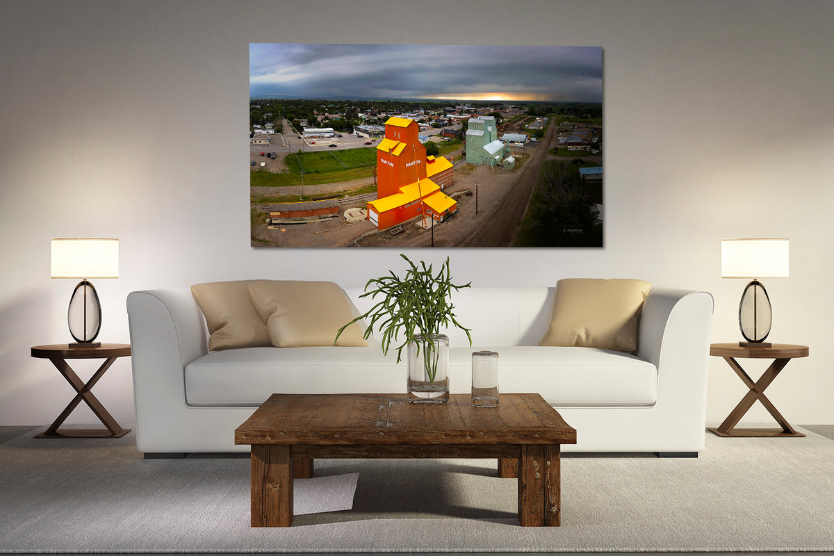 Nanton's Row | Grain Elevator Art Print | J² Studios