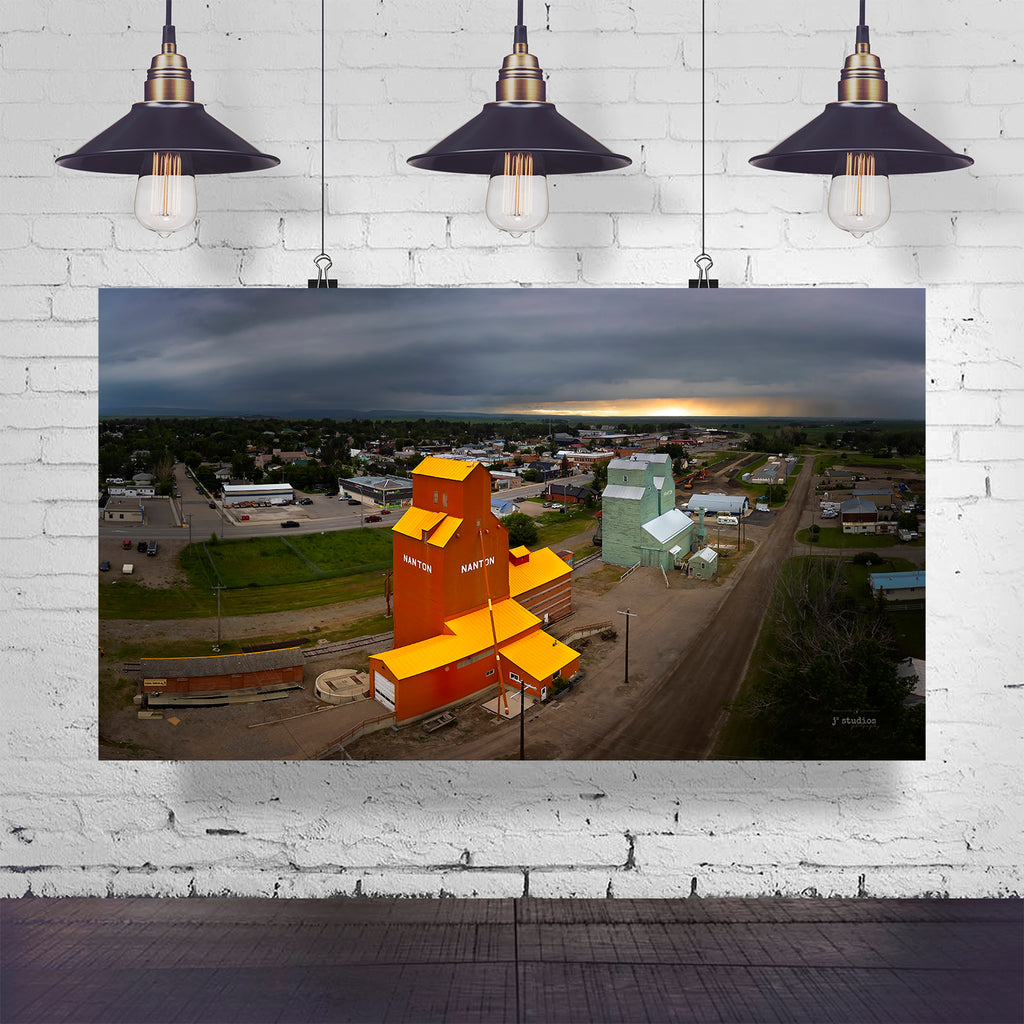 Nanton's Row | Grain Elevator Art Print | J² Studios